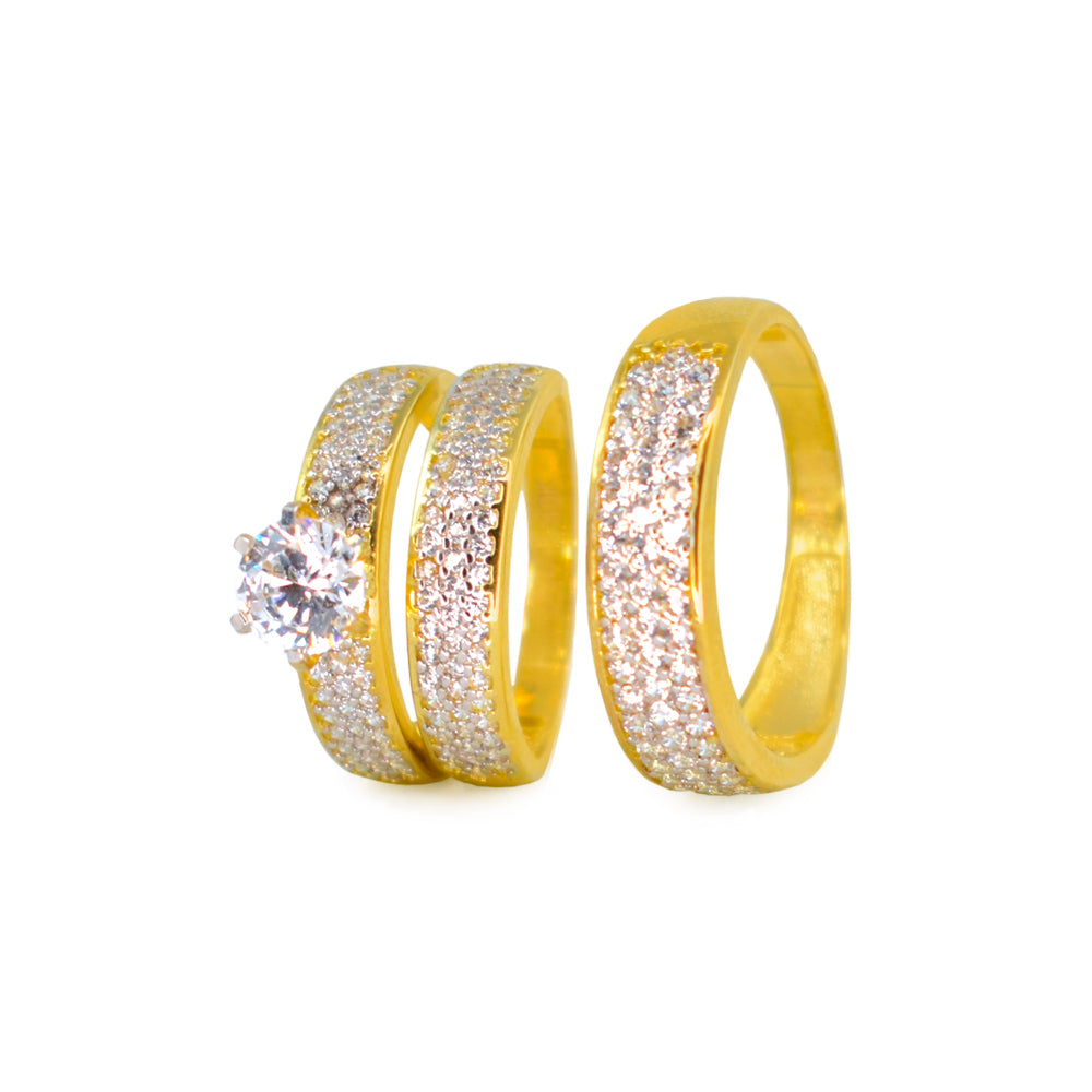 Trío de sortijas de Matrimonio Oro 10K – Palacio de Oro